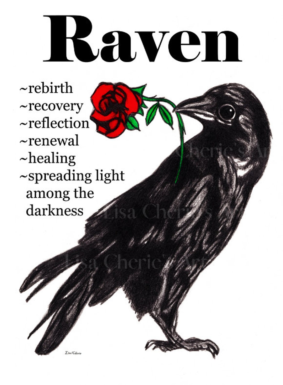 Raven Message Print (no Frame) - Etsy