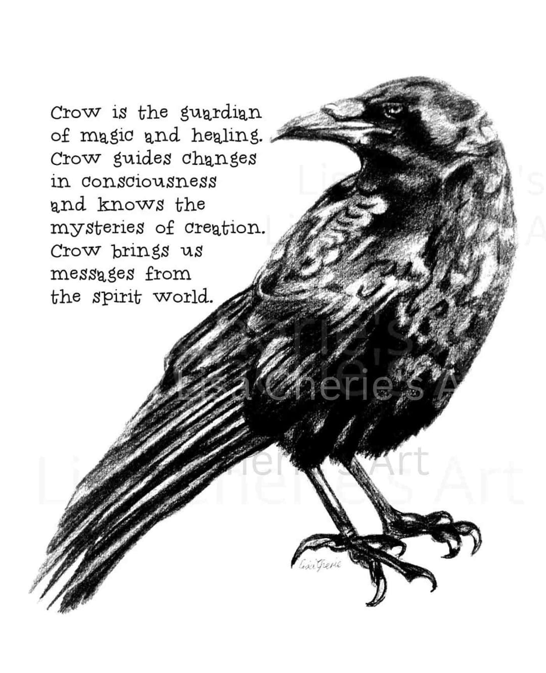 Crow Message Print, Magic and Healing - Etsy