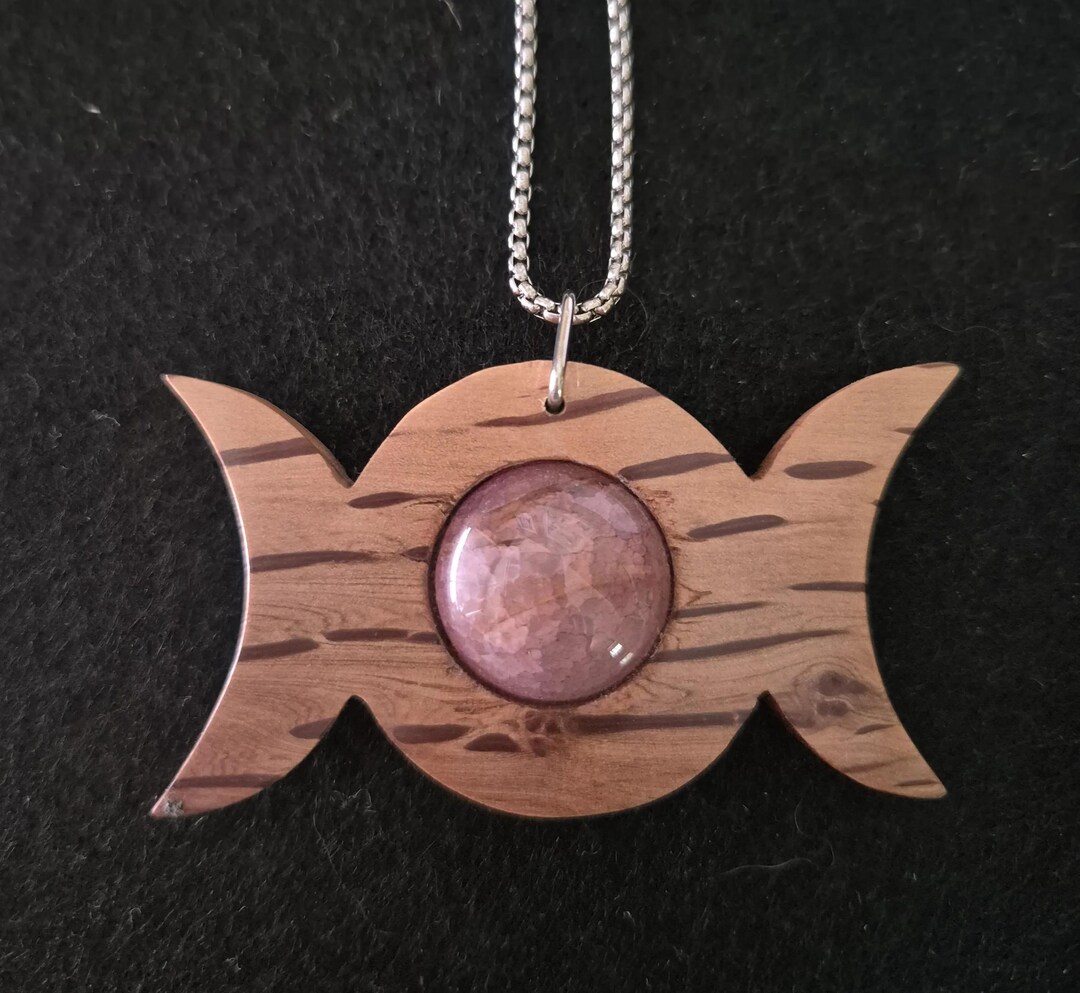 Triple Moon, She Oak With Dragon Vein and Celestial Galaxy Double Sided ...
