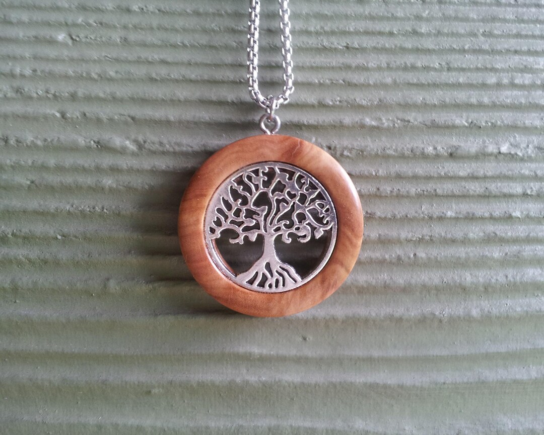 Tree of Life Necklace in Recycled Burl Wood - Etsy