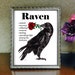 Raven Message Print (no Frame) - Etsy