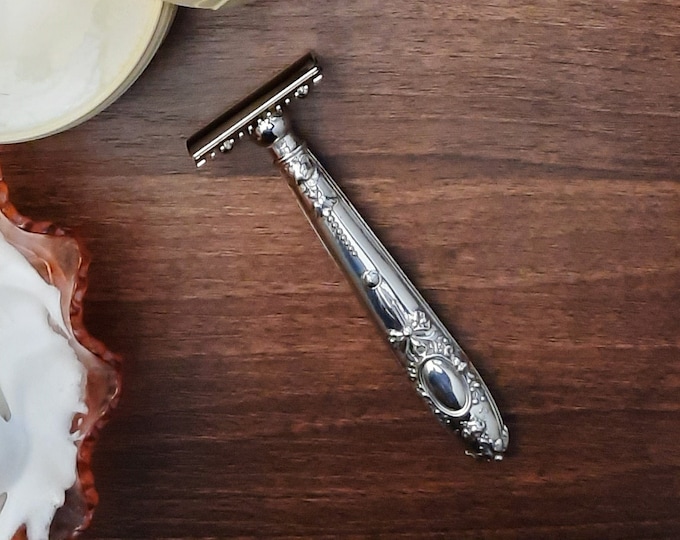 Double Edge Razor With Vintage Silver Plated Handle Circa 1880 New ...