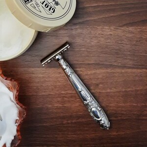 Double Edge Razor With Vintage Silver Plated Handle Circa 1880 New ...