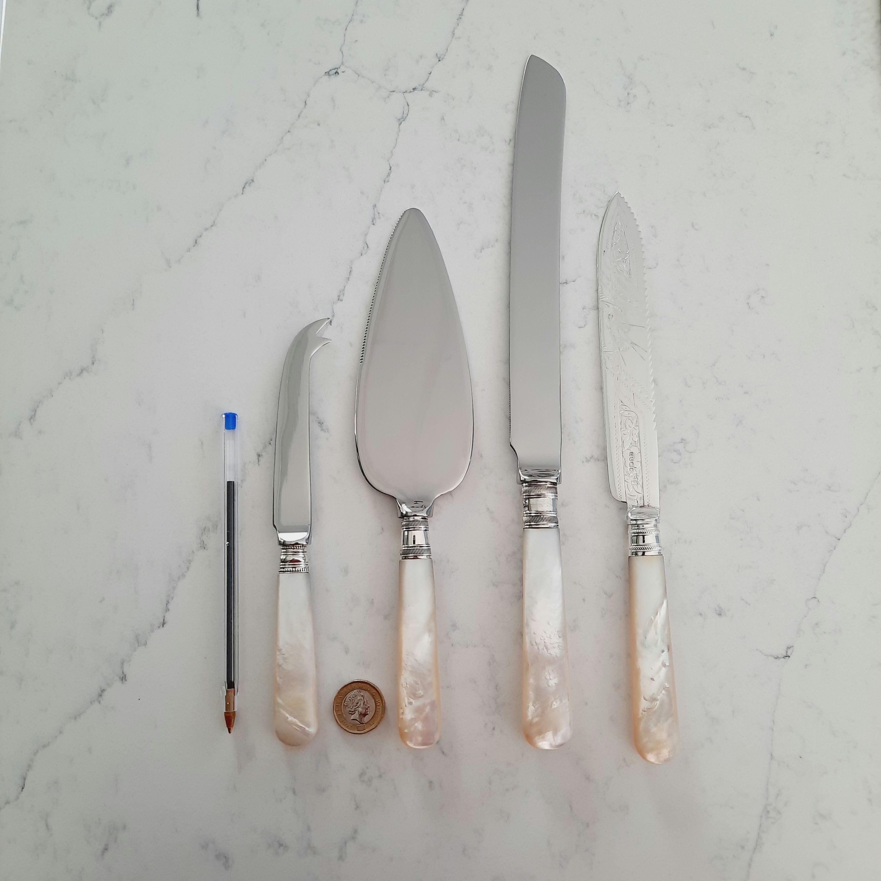 Pie Server With Vintage Mother of Pearl Handle, Recycled Antique ...
