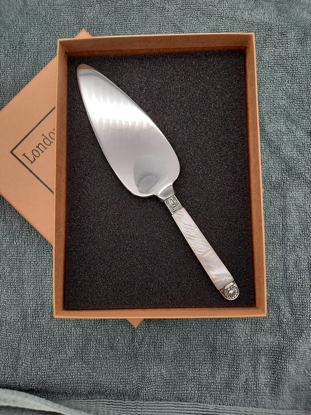 Pie Server With Antique Mother of Pearl Handle, Recycled Antique ...