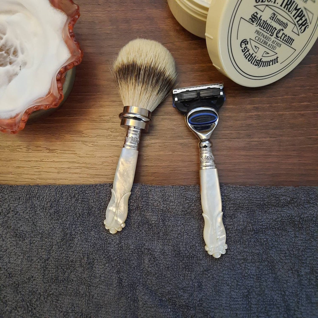 Fusion Shaving Set With Antique Mother of Pearl Handles, Circa 1880 ...