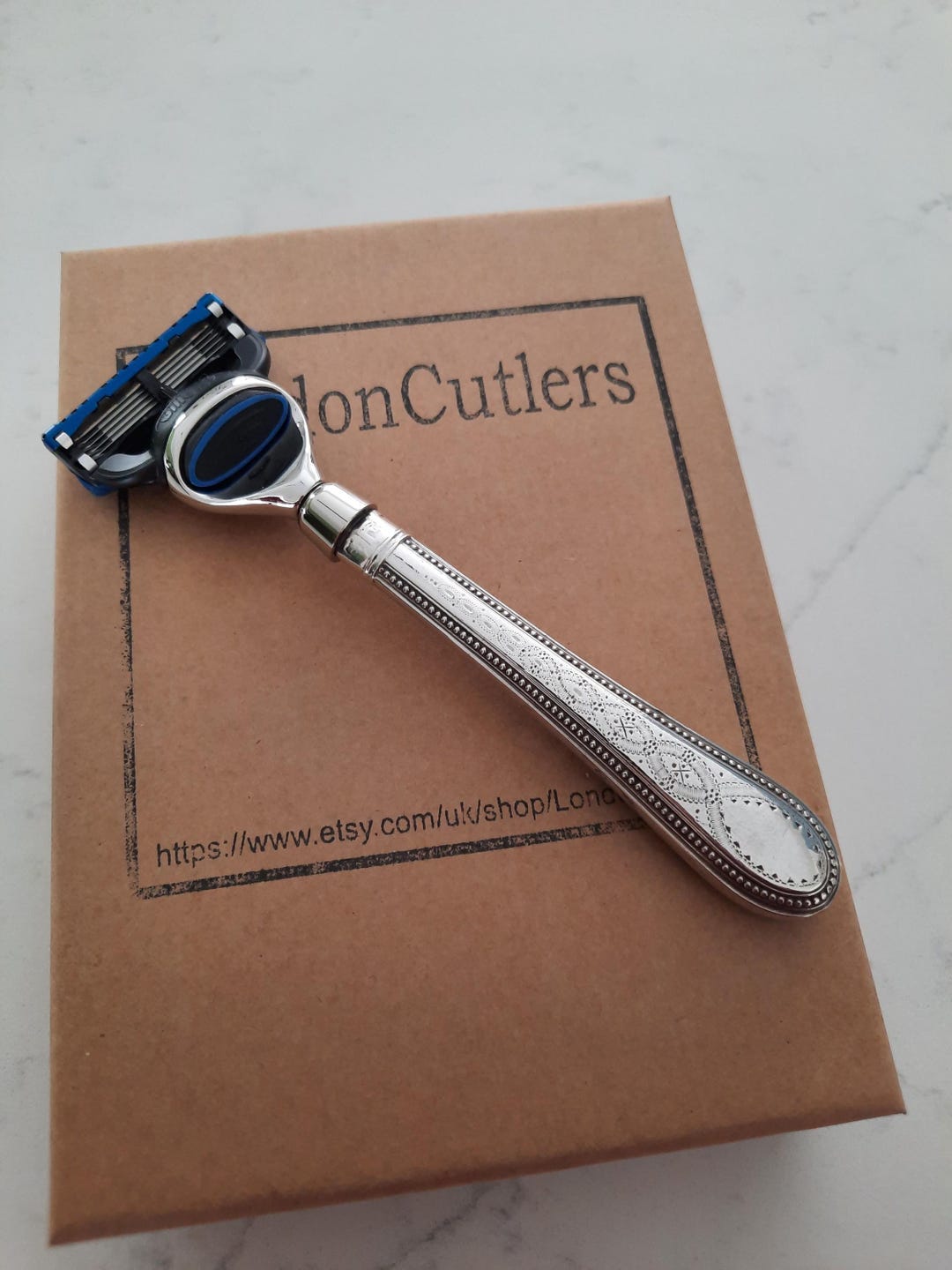 Fusion Razor, Antique Chased Sterling Silver Handle, Sheffield Circa ...