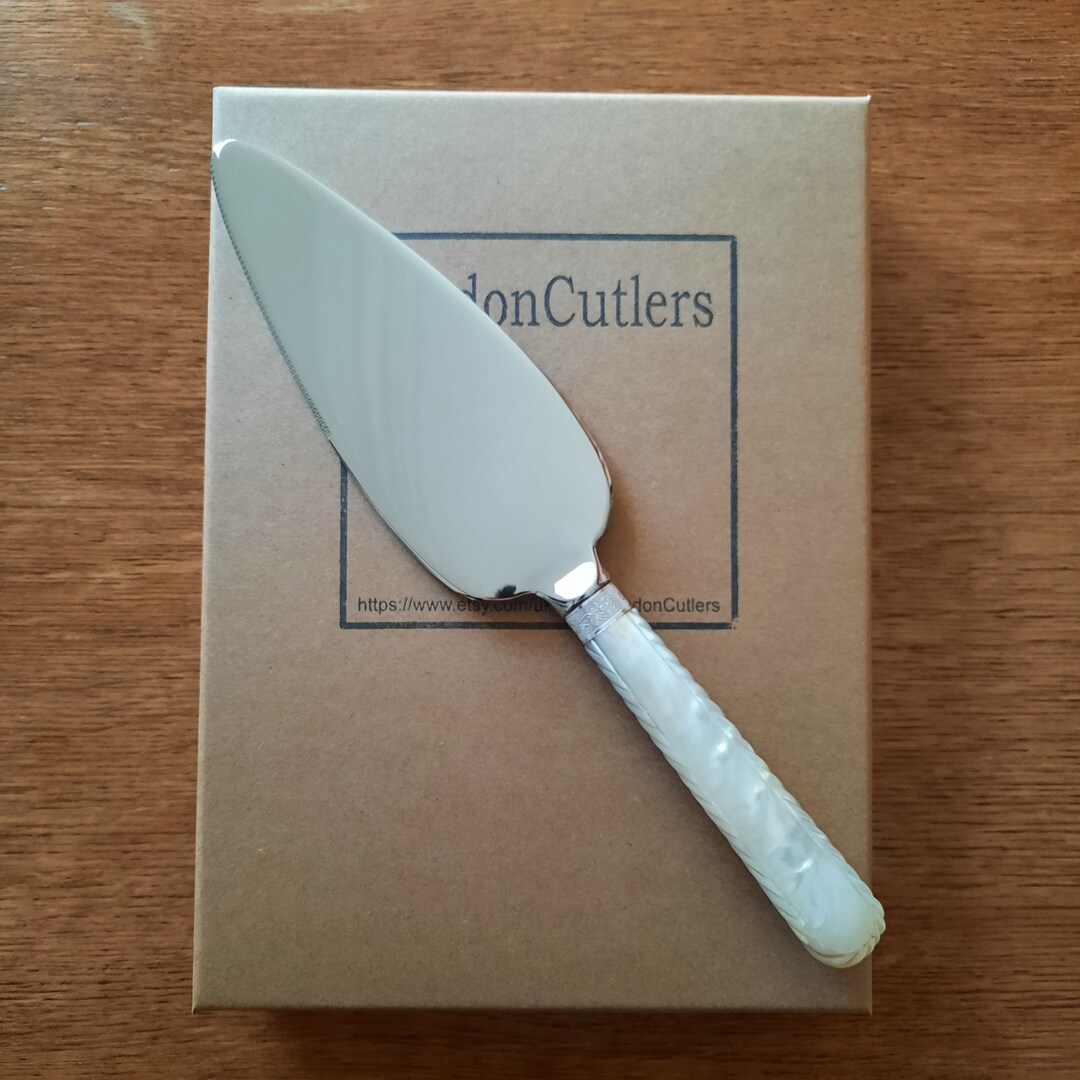 Pie Server With Carved Mother of Pearl Handle, Recycled Antique Cutlery ...