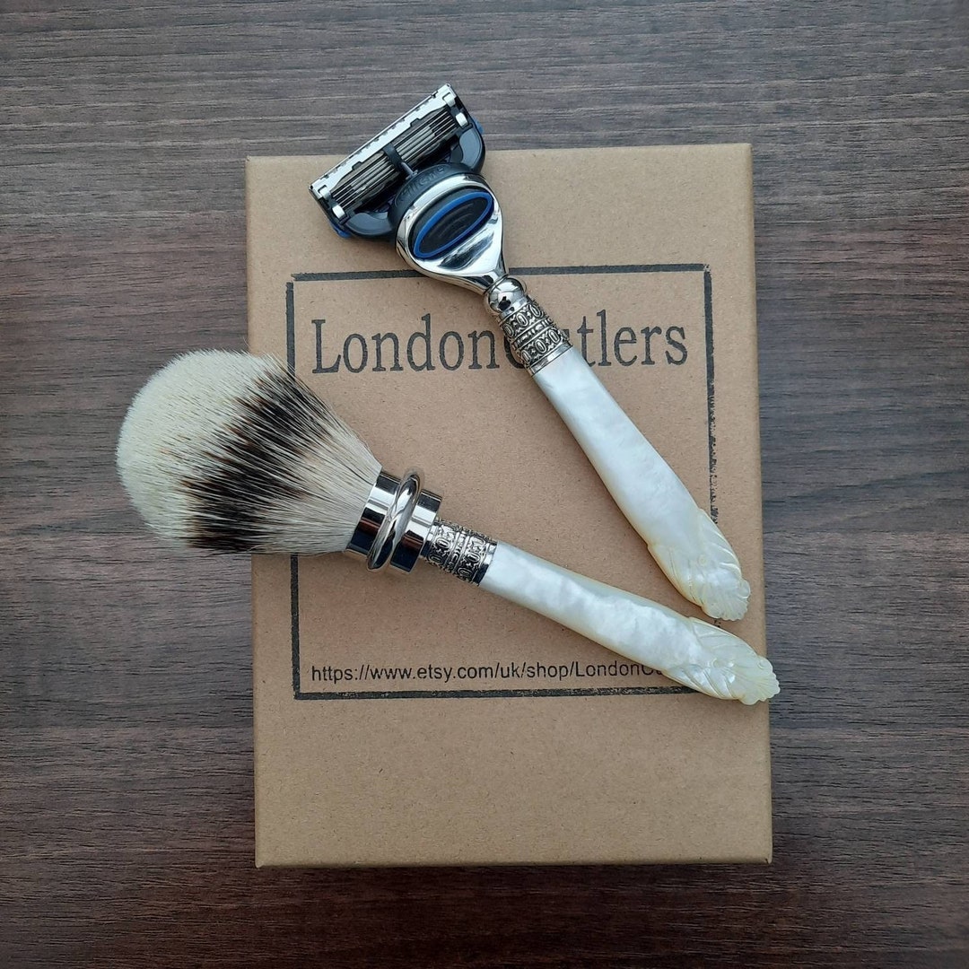 Fusion Shaving Set With Antique Mother of Pearl Handles, Circa 1880 ...