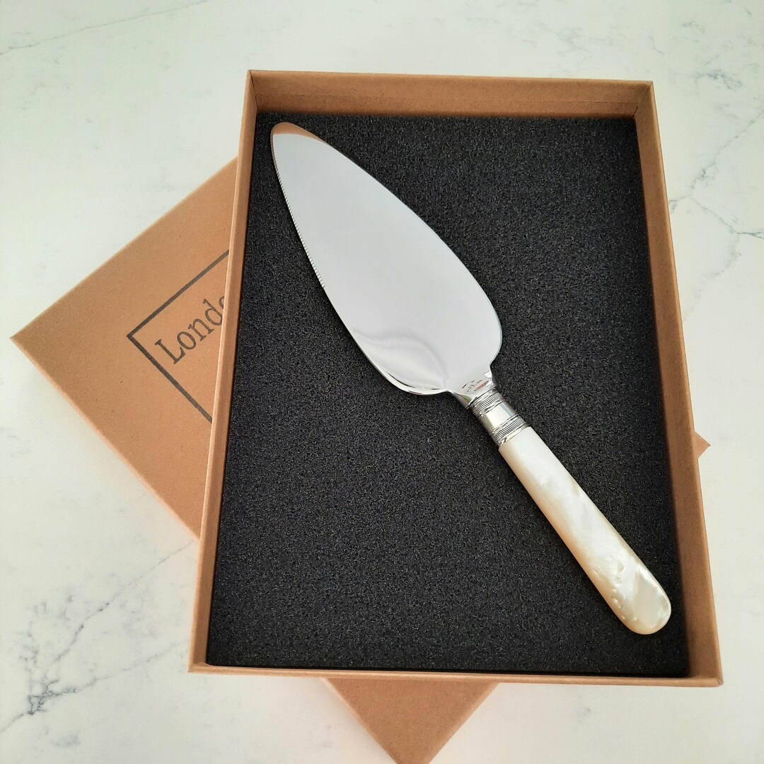 Pie Server With Vintage Mother of Pearl Handle, Recycled Antique ...
