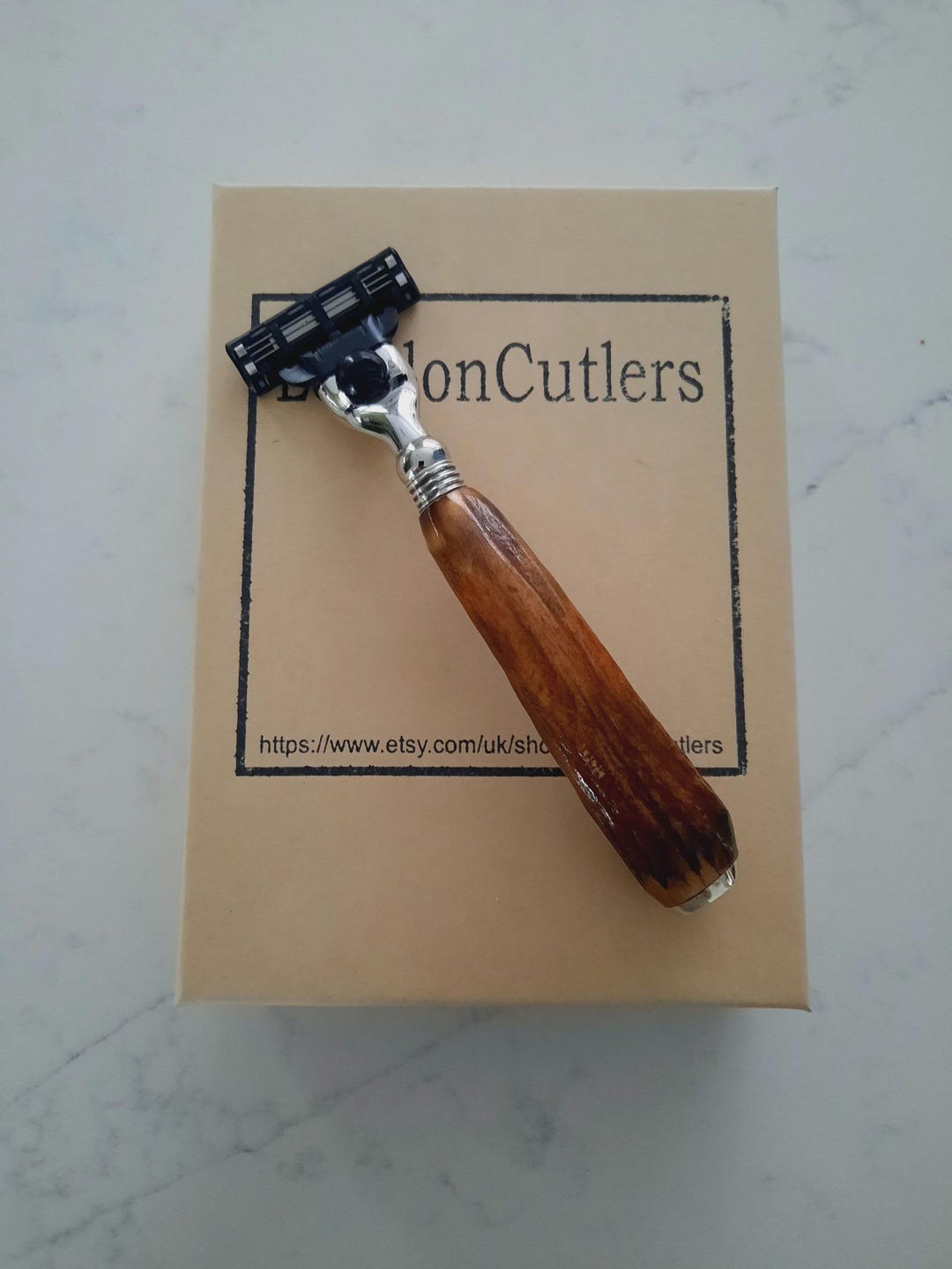 Mach 3 Razor With Dark Horn Handle Vintage Upcycled Steak Cutlery Set ...