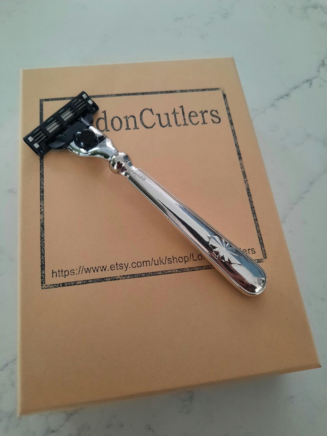 Mach 3 Razor With Sterling Silver Handle Small Razor Grip Upcycled From ...