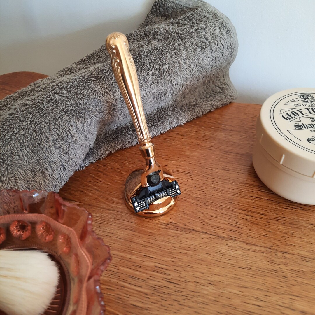 Mach 3 Razor With Stand, Sterling Silver Gilt Handle, Sheffield 1929 ...