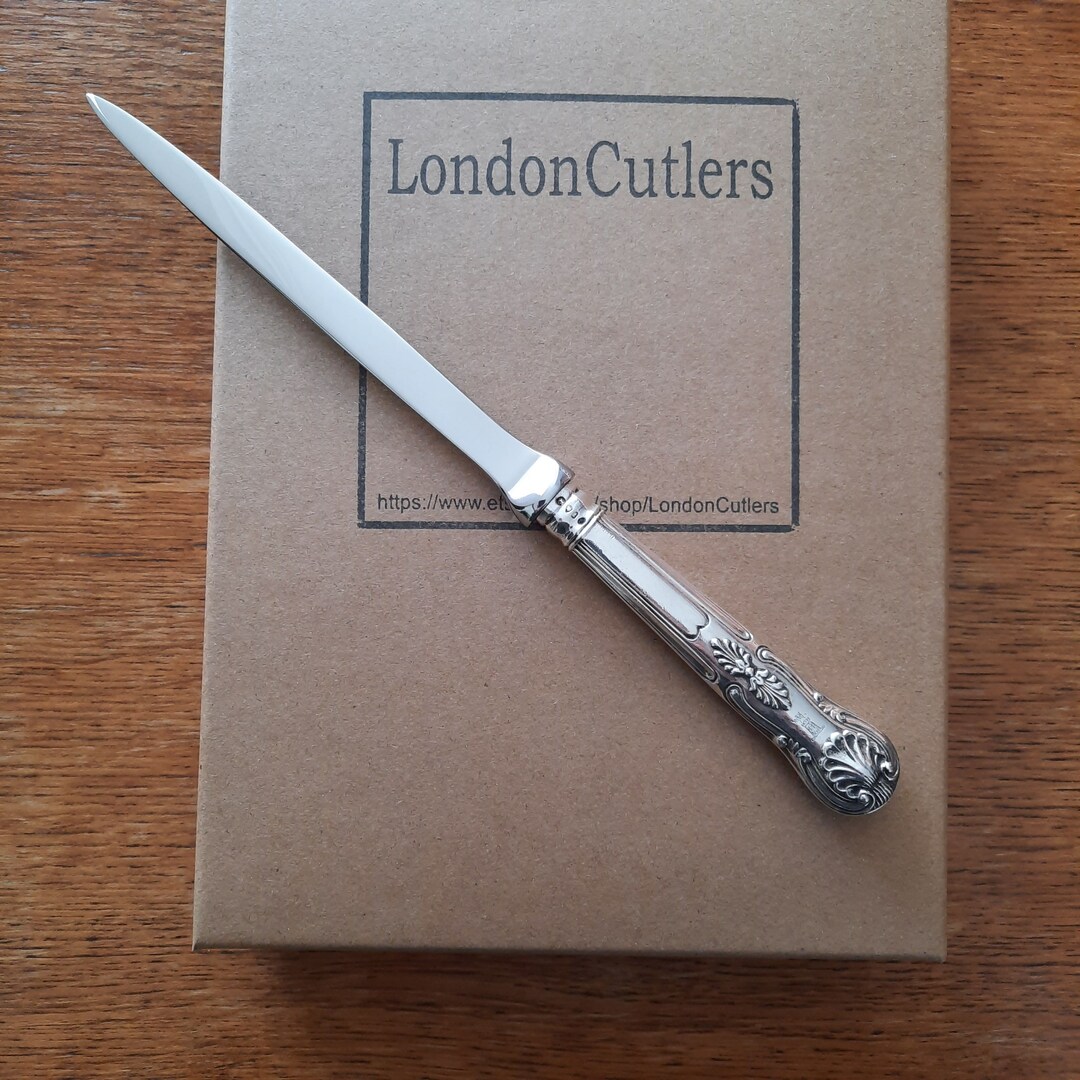 Large Paper Cutter With Vintage Sterling Silver Handle, London 1874 ...