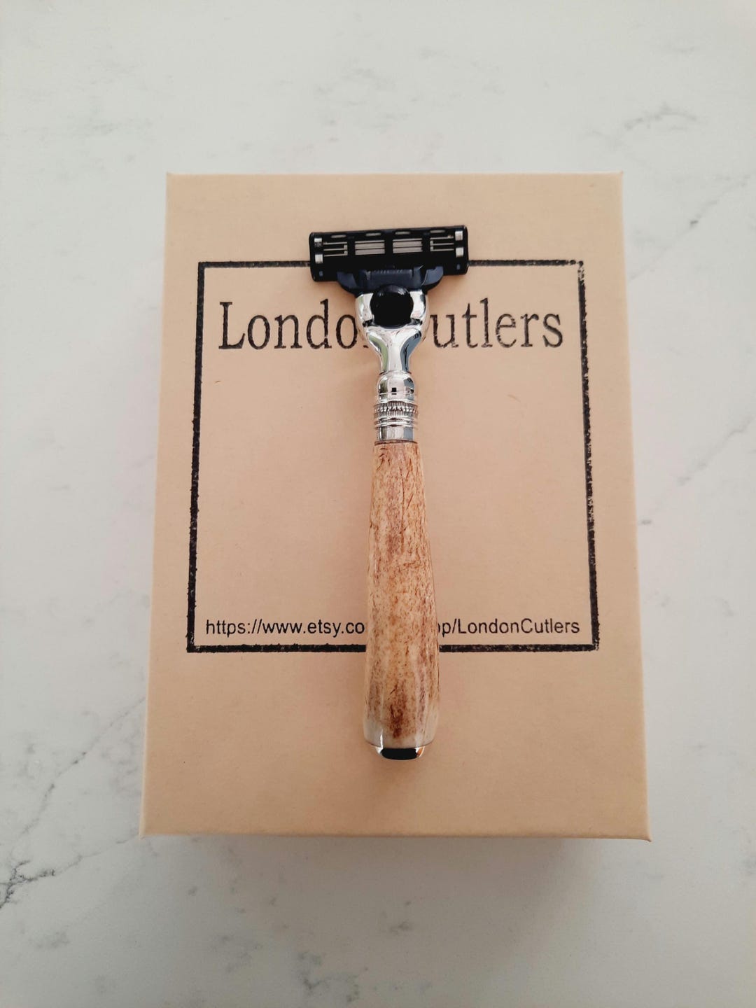 Mach 3 Razor With Blonde Horn Handle Vintage Upcycled Steak Cutlery Set ...