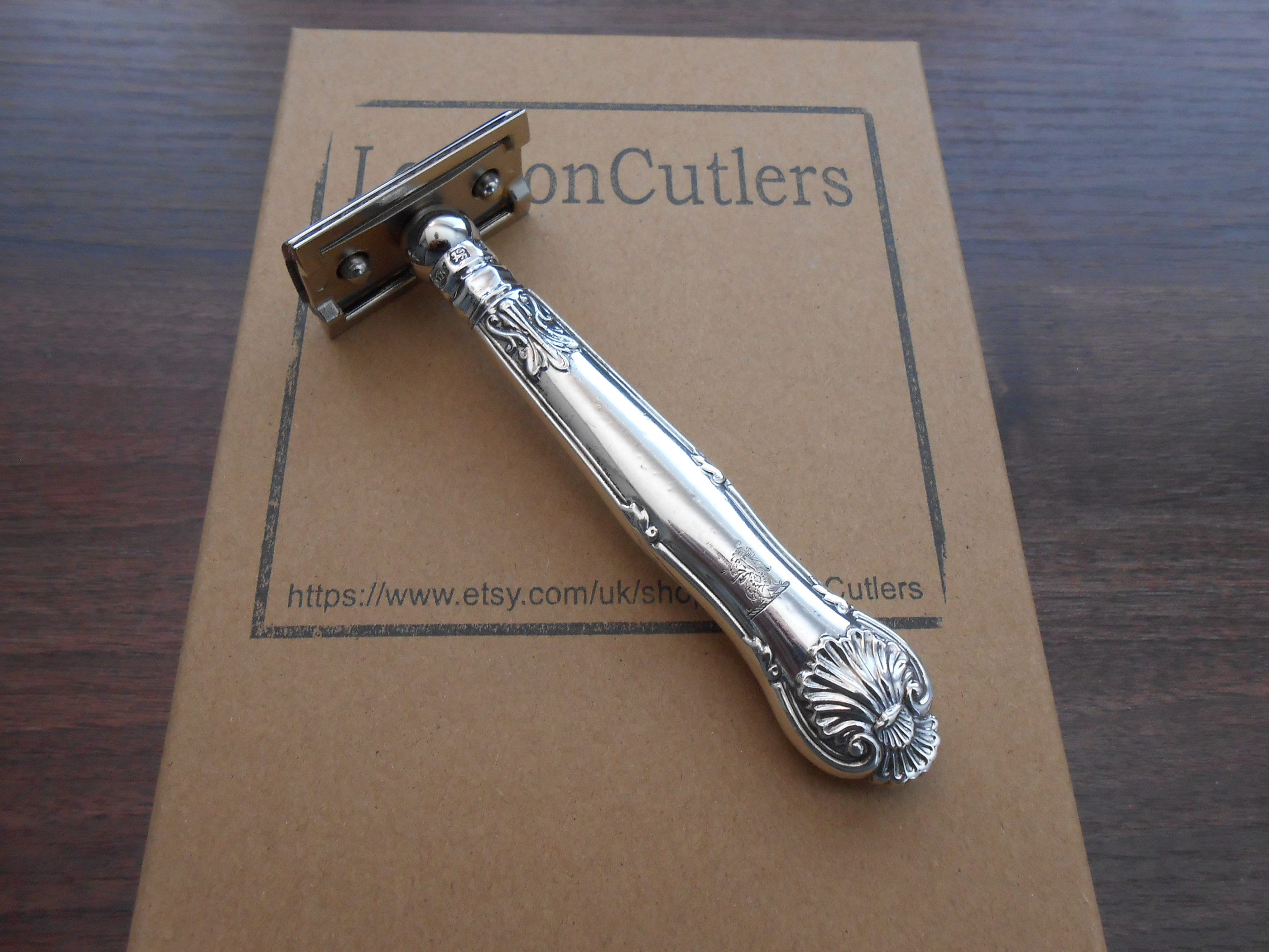 Double Edge Razor Antique Sterling Silver Handle Circa 1840 | Etsy