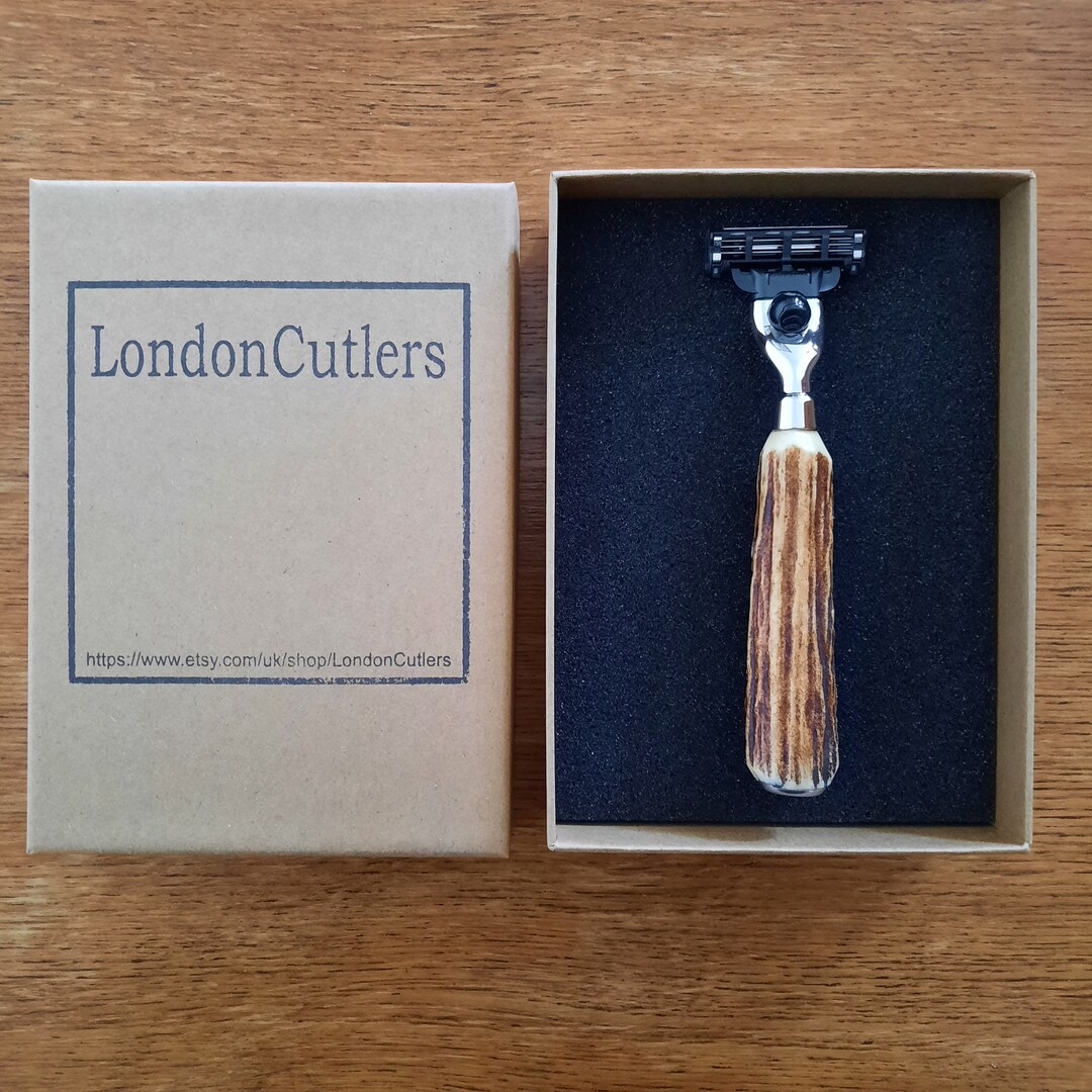 Mach 3 Razor With Horn Handle Vintage Upcycled Steak Cutlery Set, Manly ...