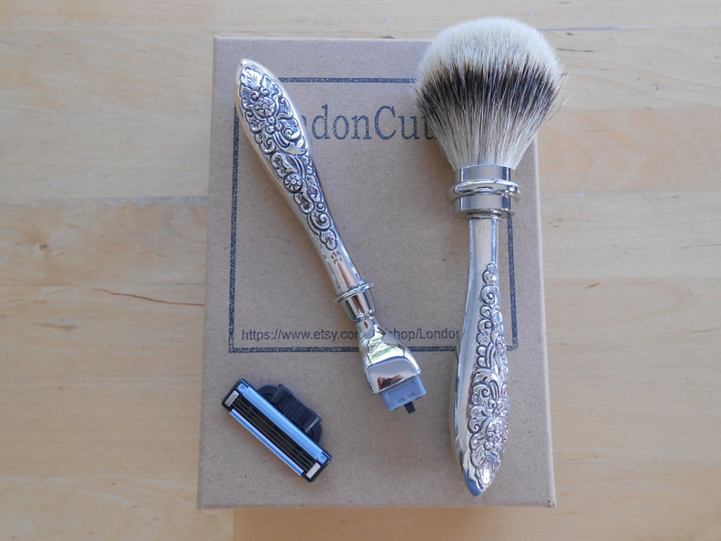 Mach 3 Shaving Set With Silvertip Badger Bristles Wet Shave Gorgeous ...