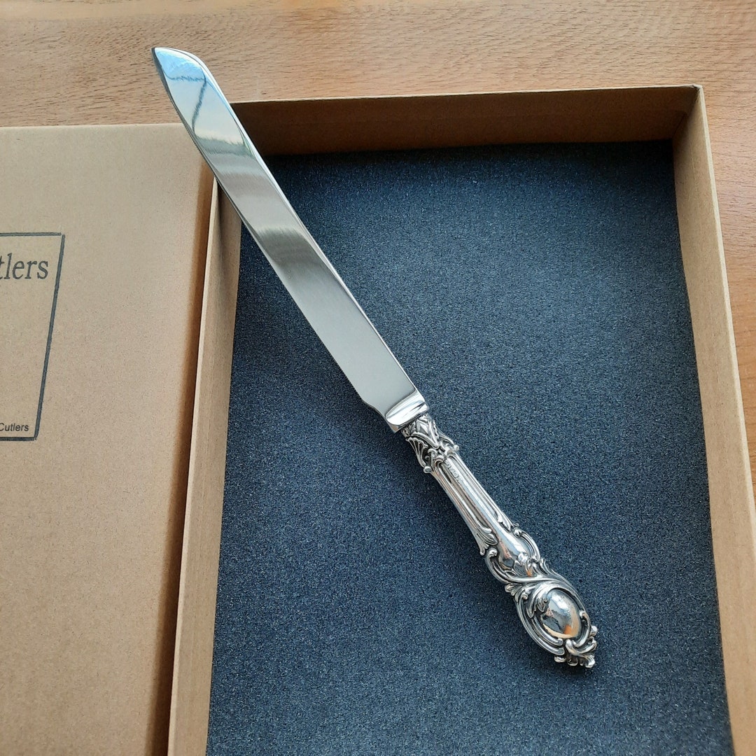 Large Stainless Steel Brides Cake Server With Vintage Sterling Silver ...