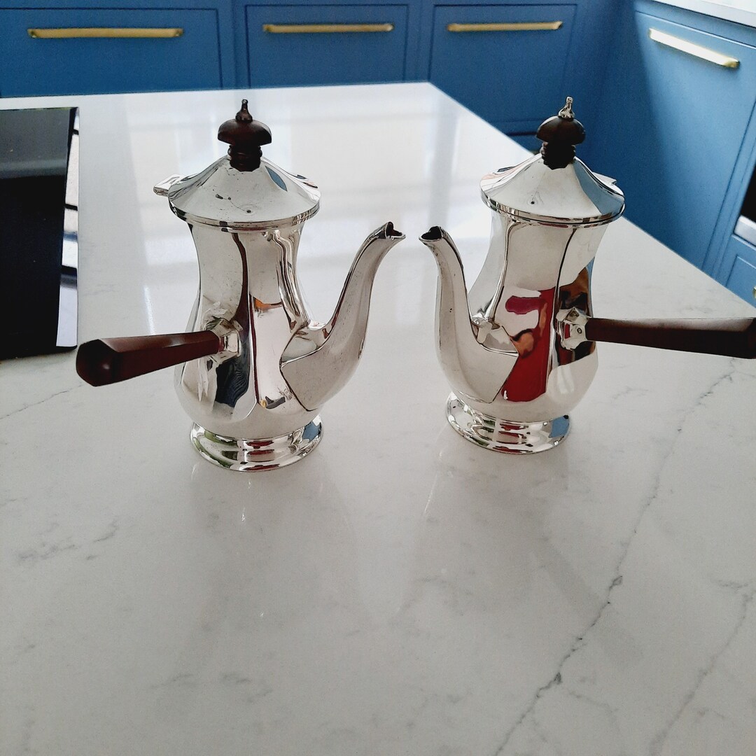 Sterling Silver Coffee and Cream Set, Matching Pair of Side Handled ...