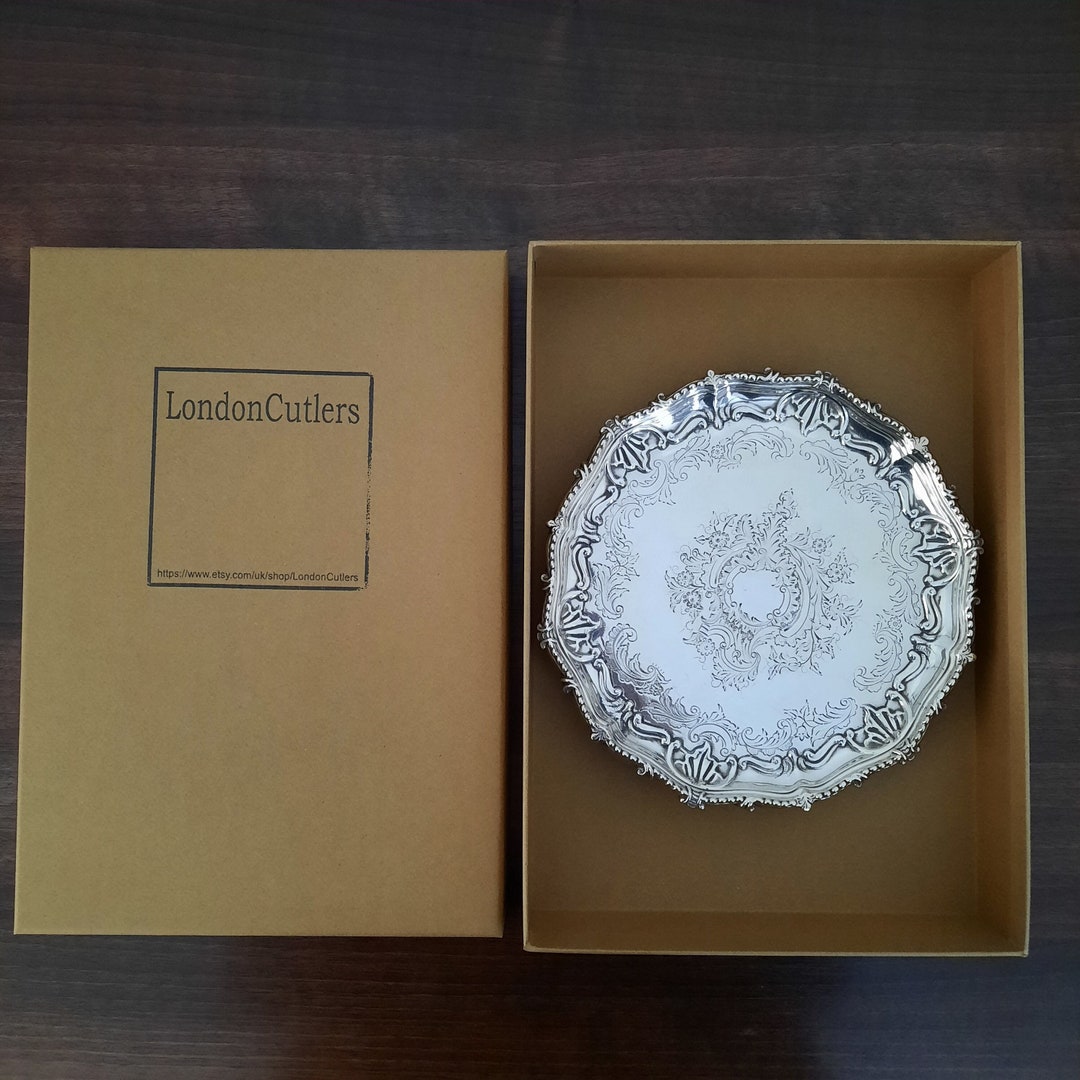 Victorian Sterling Silver Salver, Multi Purpose Tray Hallmarked London ...