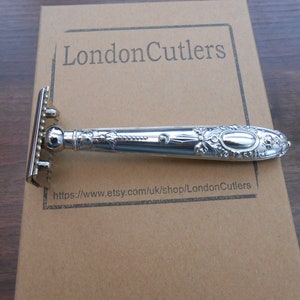 Double Edge Razor With Vintage Silver Plated Handle Circa 1880 New ...