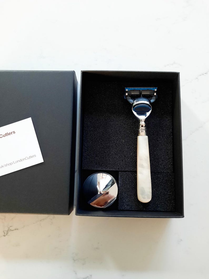 Fusion Razor With Heavy Base, Mother of Pearl Handle Circa 1900 ...