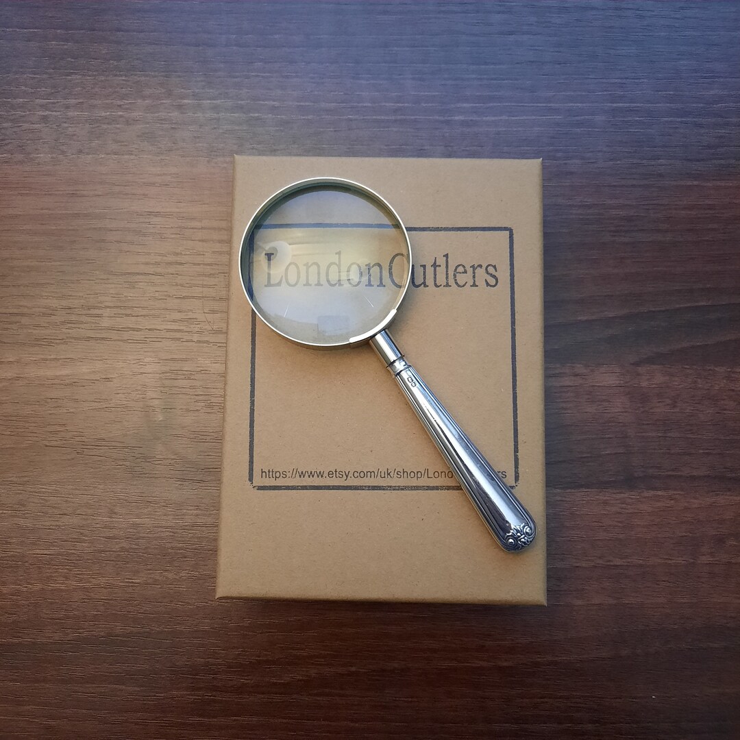 Small Magnifying Glass With Antique Sterling Silver Handle Dated 1924 ...