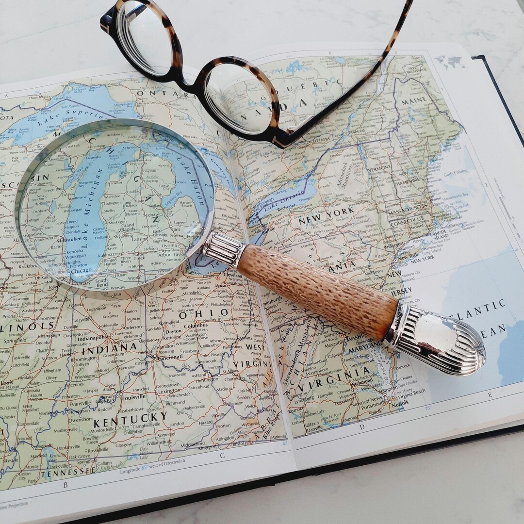 Large Horn Magnifying Glass, Handle With Sterling Silver Trim 1893, New ...