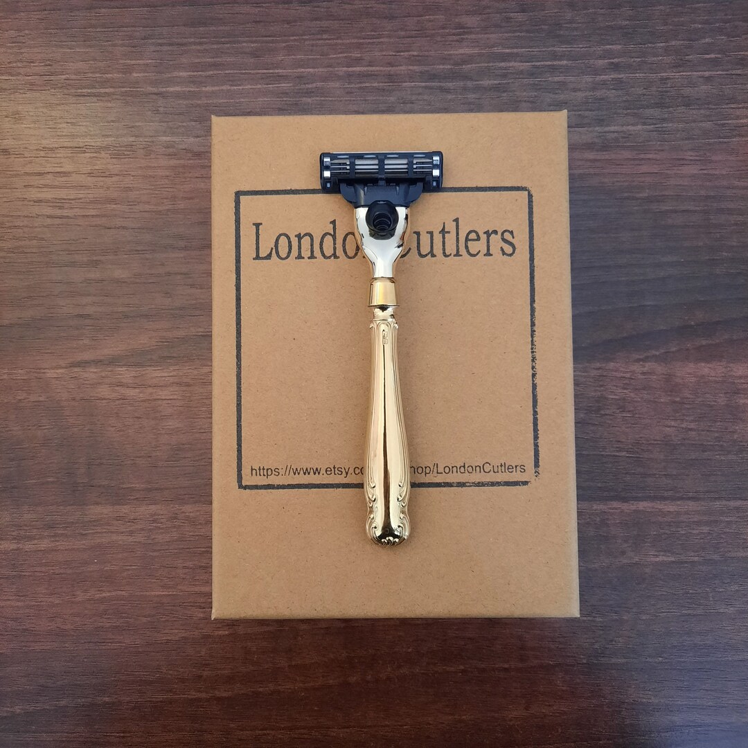 Mach 3 Razor With Sterling Silver Gilt Handle, Sheffield 1929, Upcycled ...