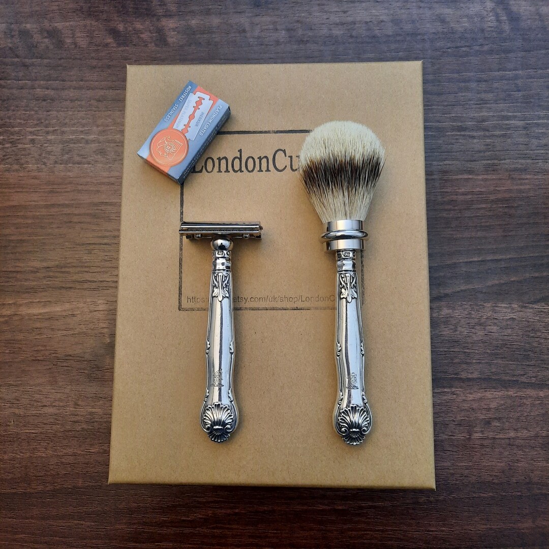 Double Edge Razor Set With Sterling Silver Handles Sheffield Circa 1840 ...