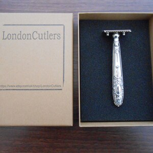 Double Edge Razor With Vintage Silver Plated Handle Circa 1880 New ...