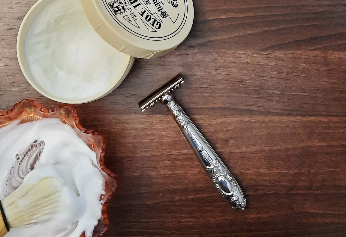 Double Edge Razor With Vintage Silver Plated Handle Circa 1880 - Etsy