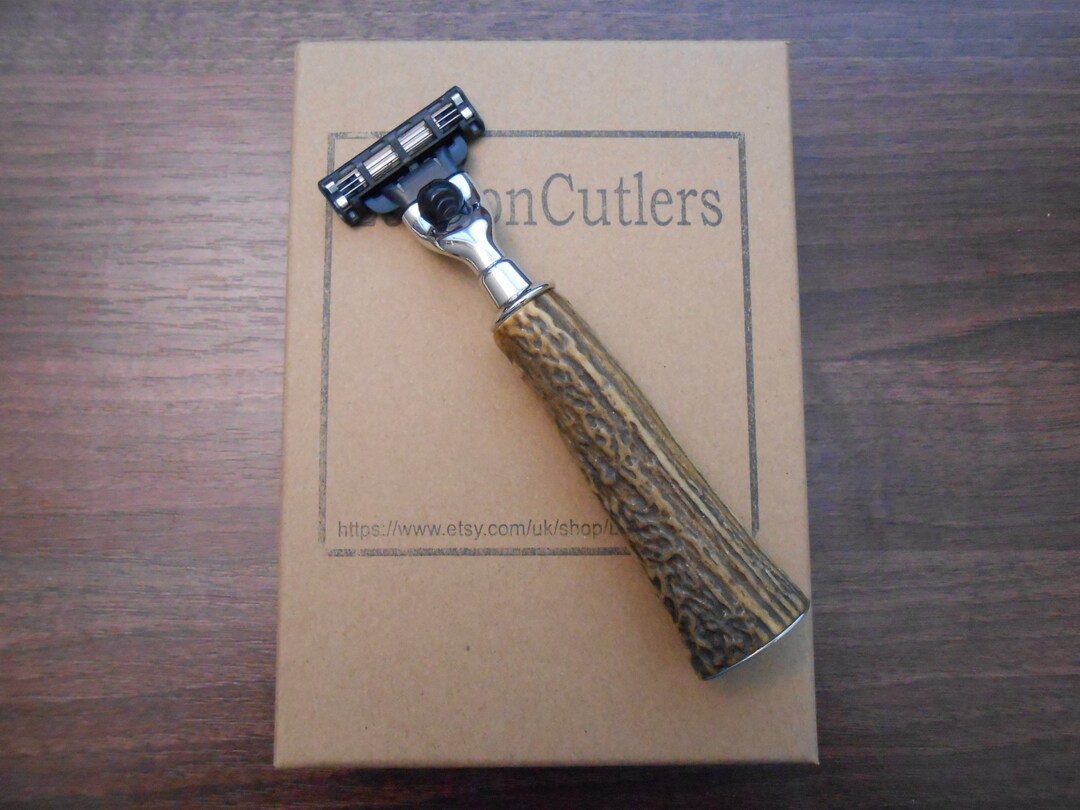 Mach 3 Razor With Chunky Horn Handle Upcycled From Steak Cutlery Set ...