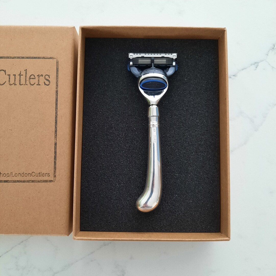 Fusion Razor, Sterling Silver Pistol Grip Handle, Sheffield 1929, Wet ...
