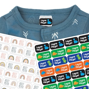 Clothing Tag Labels - Daycare Labels - Dishwasher Safe Name Labels ...