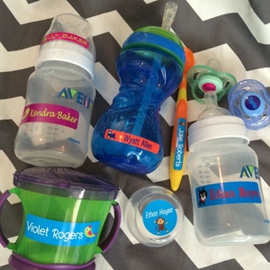 Daycare Pack of Custom Labels - Set of 60 (standard, Mini & Pacifier ...