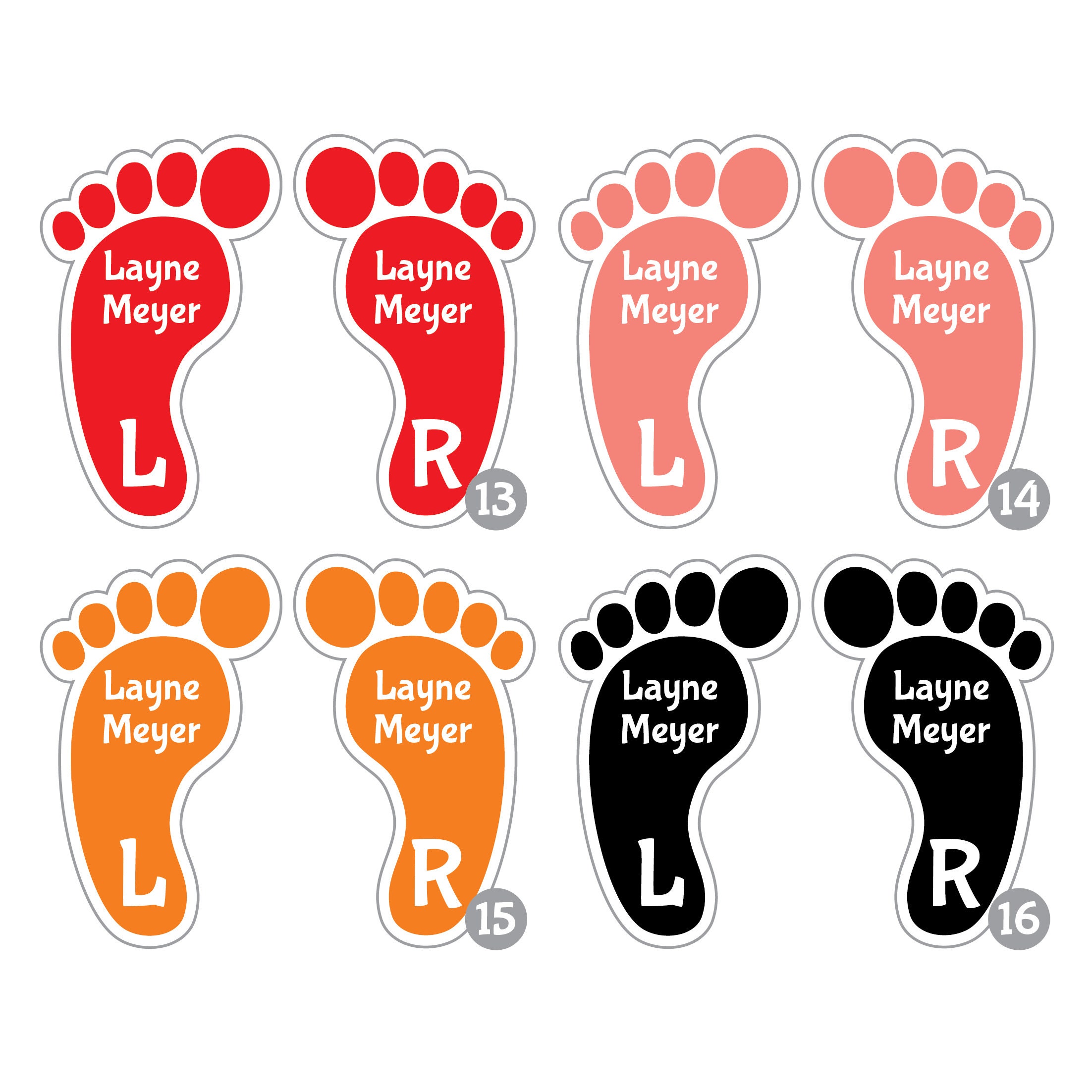 20 Shoe Labels 10 Left 10 Right Waterproof and Fade - Etsy