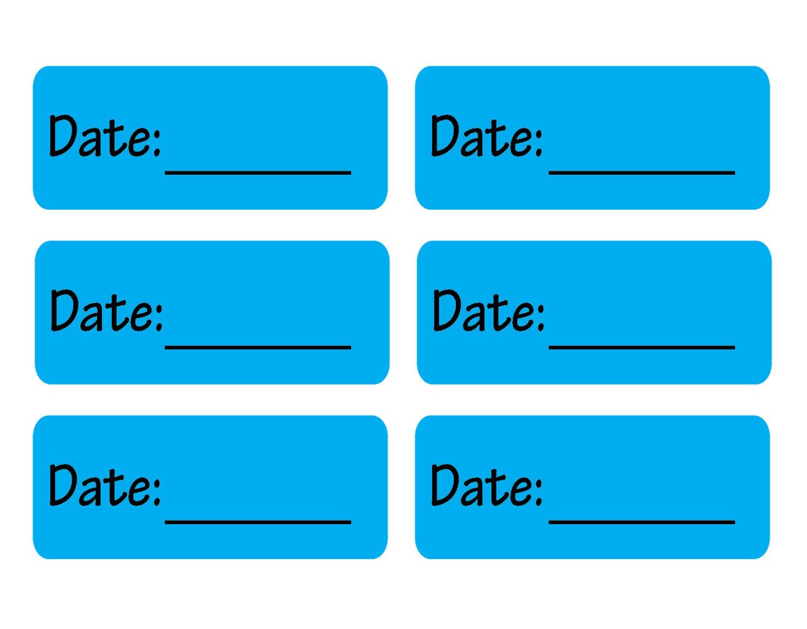 80 Removable Date Labels - Etsy
