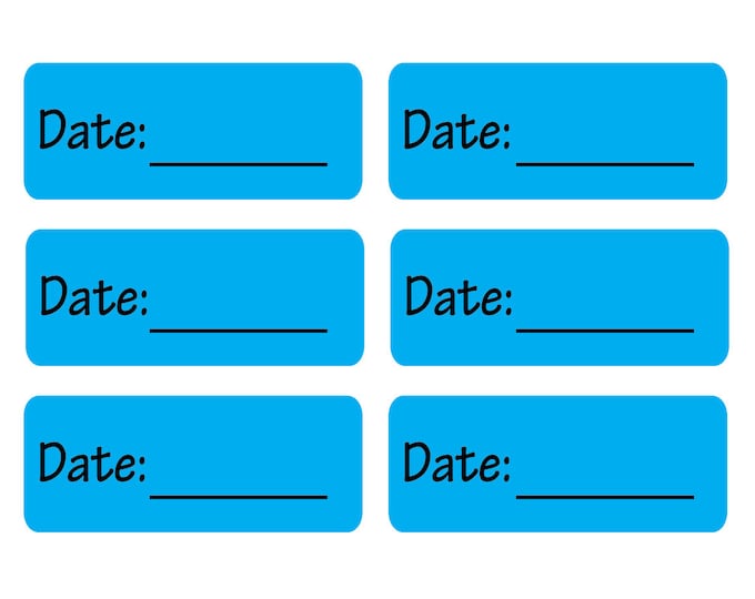 Custom Date Labels Set | Write on Labels | Waterproof Vinyl Stickers ...