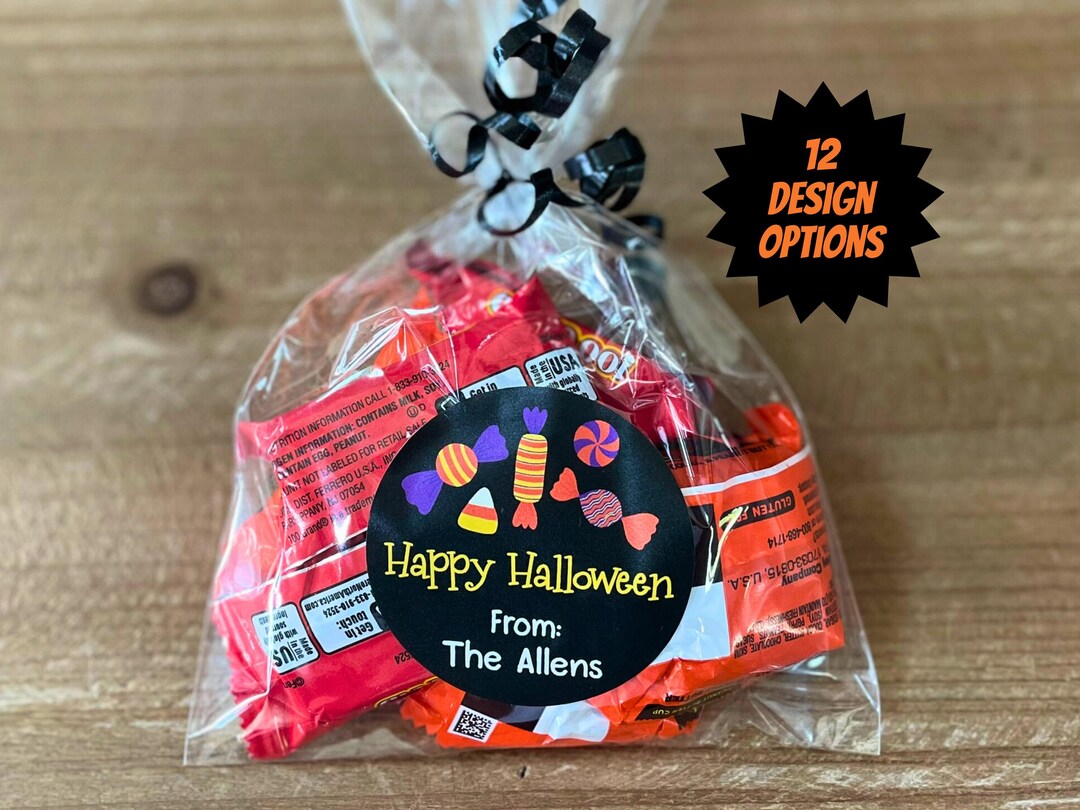 Personalized Labels for Halloween Candy, Halloween Labels for Bags and ...