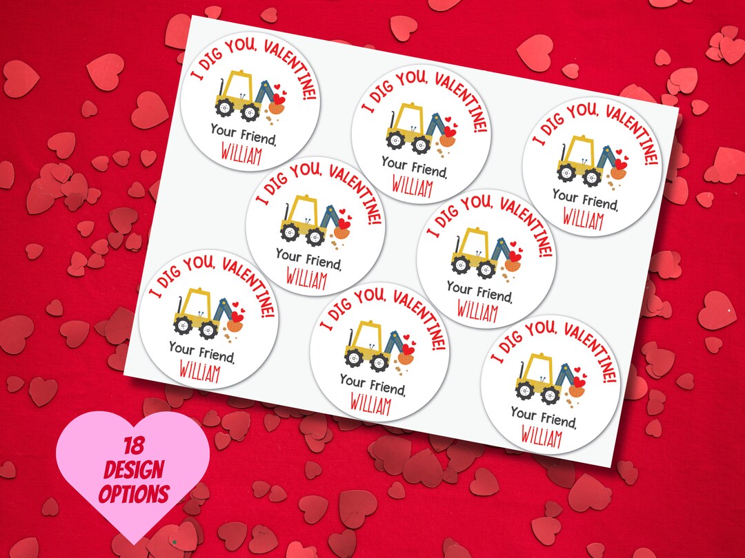 Personalized Valentines Day Labels, Valentines Gift Tag Stickers ...