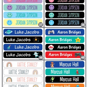 72 Skinny School Labels Great for School Supplies Long - Etsy