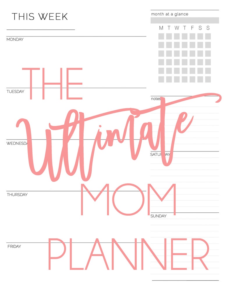 Ultimate Mom Planner - Etsy
