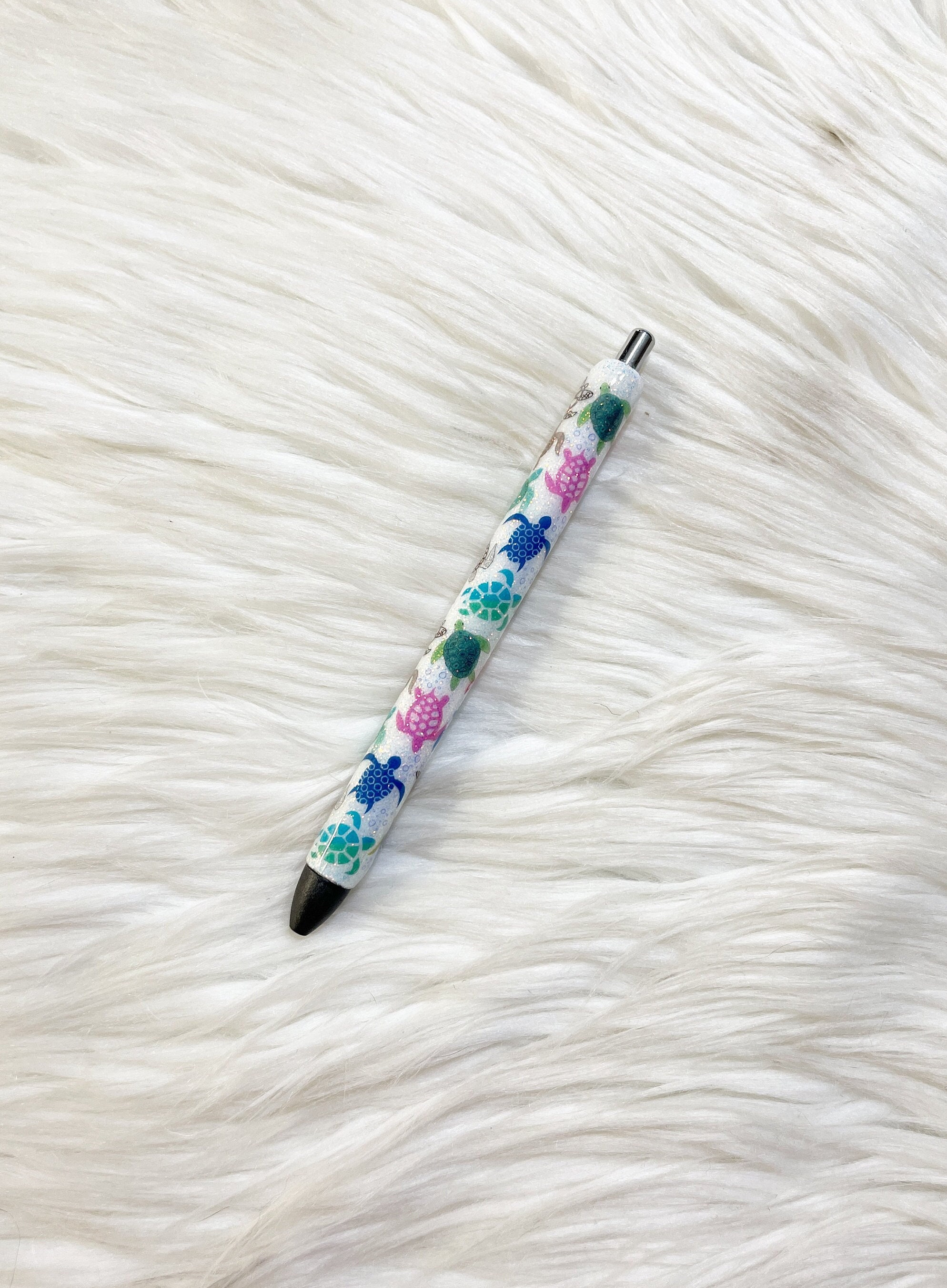 Sea Turtle Pen/sea Turtle Glitter Pen/turtle Glitter Pen/turtle Pen ...