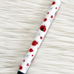 Ladybug Pen/ladybug Glitter Pen/glitter Pen/beetle Glitter Pen/beetle ...