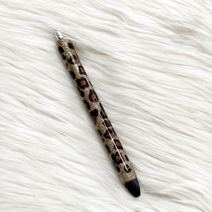 Leopard Glitter Pen | Glitter Pen | Refillable Pen | Epoxy Pen | Inkjoy ...
