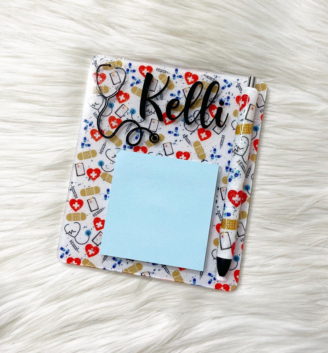 Nurse Note Pad Holder Set/medical Note Pad Holder Set/nurse Pen/notepad ...