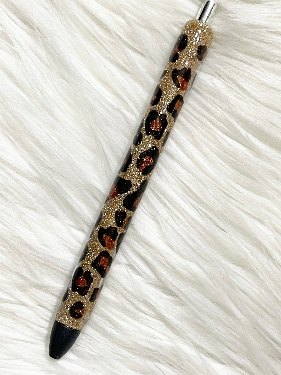 Leopard Glitter Pen | Glitter Pen | Refillable Pen | Epoxy Pen | Inkjoy ...