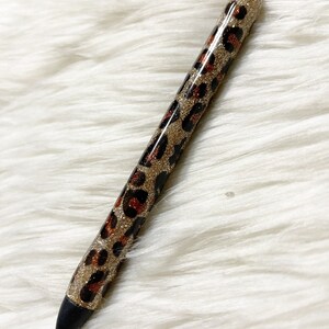 Leopard Glitter Pen | Glitter Pen | Refillable Pen | Epoxy Pen | Inkjoy ...